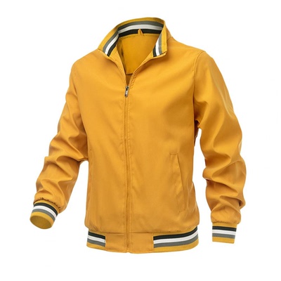 纯色立领拉链棒球服休闲夹克男