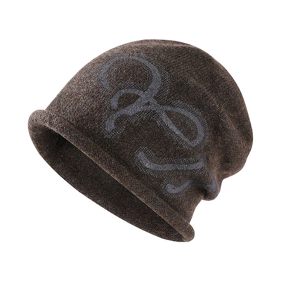 慵懒风卷边冷帽女款2025新款秋冬大头围堆堆帽显脸小针织帽高颜值