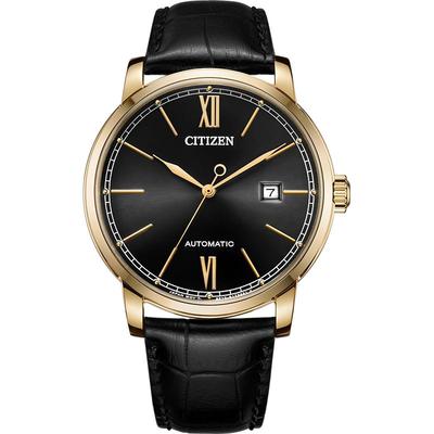 西铁城日本商务休闲机械表男