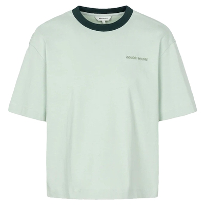 滨波学院风联名短袖薄荷绿T恤