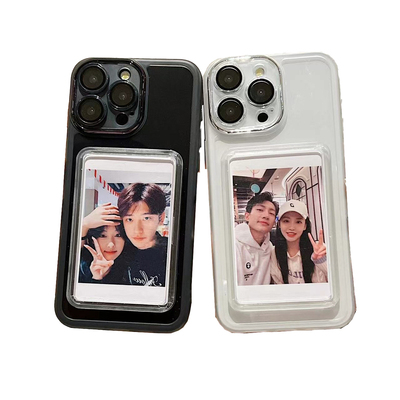 送定制相片2张-适用于新款iphone17promax情侣手机壳苹果15plus拍立得透明磨砂壳16全包镜头膜卡套防摔保护壳