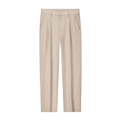 老钱风男士直筒西裤宽松长裤高级感极简风灰色商务休闲裤ydl29875