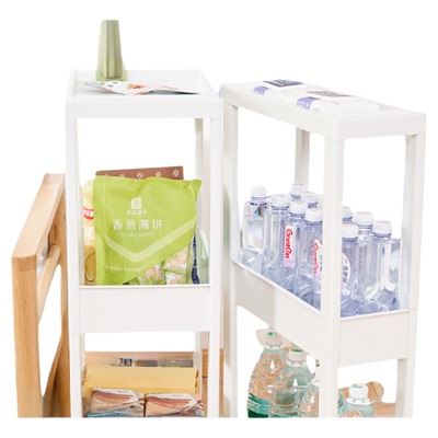 Tenma天马进口可移动夹缝置物架收纳柜零食小推车厨卫家用移动架