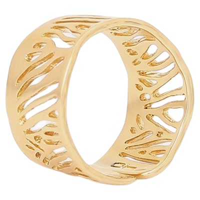 LES CHAMANES法国品牌 花神系列 开口戒指春夏新品金色送女友