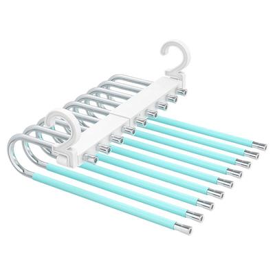 家用无痕一个顶9个普通衣架裤架