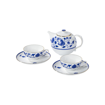 景德镇陶瓷釉中青花茶咖具套装