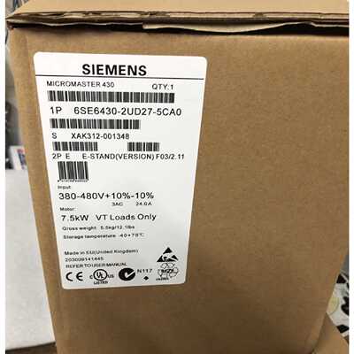 议价6SE6430-2AD27-5CA0西门子430变频器7.5kW 带A级滤波器 380-4