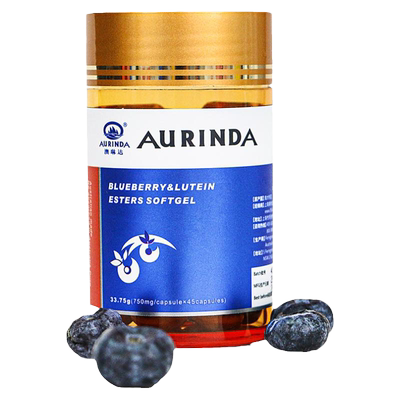 买3送1 aurinda澳琳达蓝莓叶黄素脂750mg*45粒澳洲原装进口