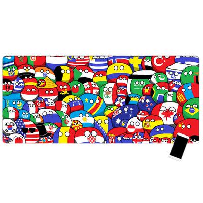 波兰球鼠标垫超大锁边