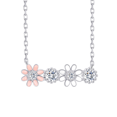 韩国小雏菊纯银锁骨链送女友礼物