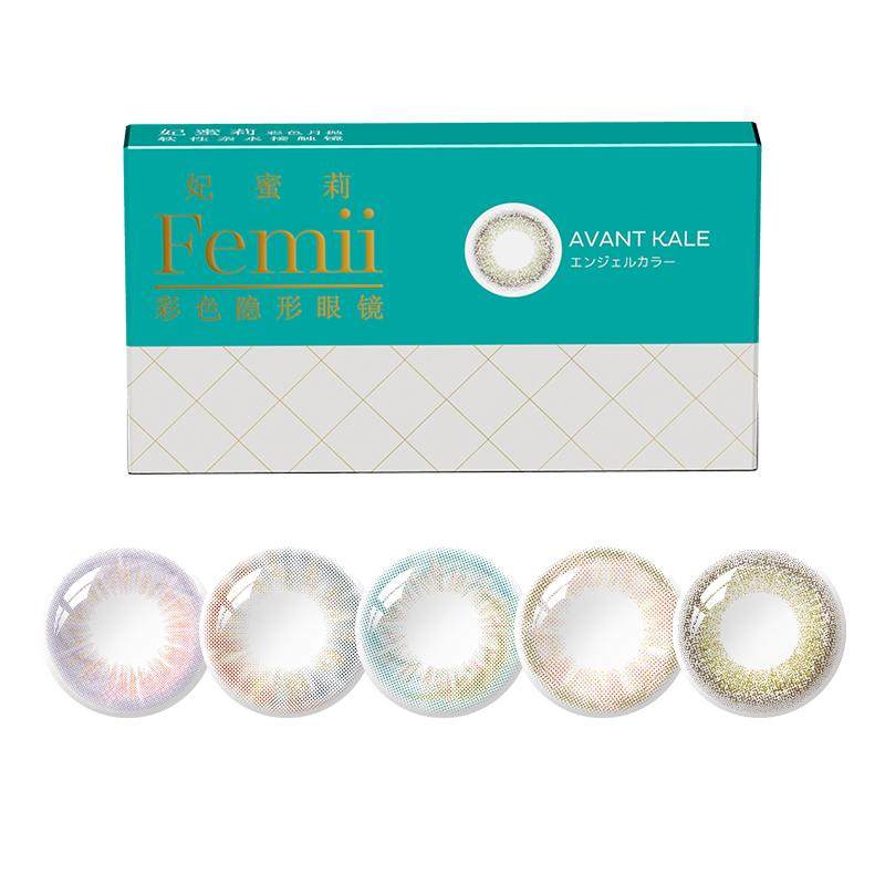 日本Femii妃蜜莉美瞳月抛1片自然小直径学生女彩色隐形眼镜正品_虎窝淘