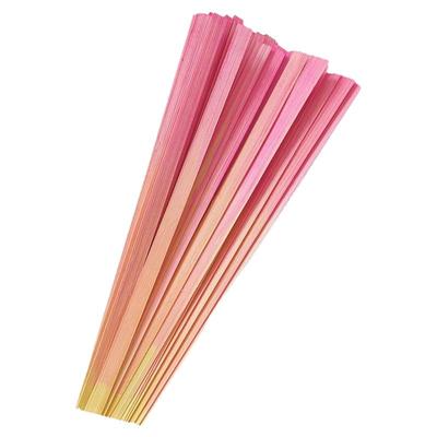 竹编彩色渐变色竹条光滑无毛刺