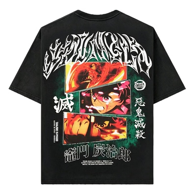 美式宽松全棉运动t恤潮流印花夏