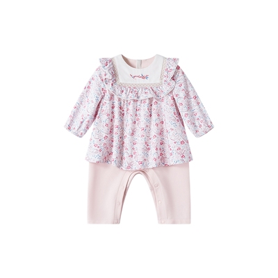 连体衣英氏可爱女宝碎花商场