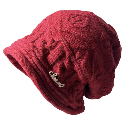 加绒加厚堆堆帽女冬天保暖针织帽