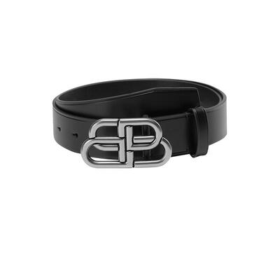 巴黎世家做旧板扣式皮带腰带