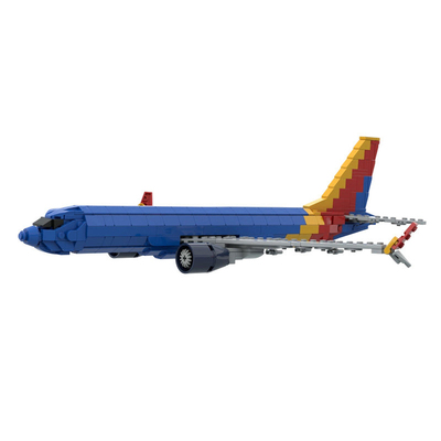 波音737MAX8客机积木大飞机玩具