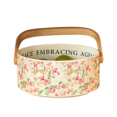 繁花水果盘提篮干果盘零食摆放盘