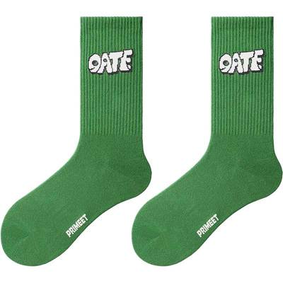 primeet网红街头滑板情侣中筒袜