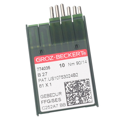 德国进口格罗茨镀钛防热金针DCX27 DCX1拷边锁边机包缝机针