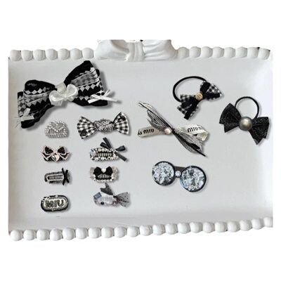 手工迷你碎发宠物bb夹蝴蝶结发夹小香风猫咪约克夏马尔济斯比熊