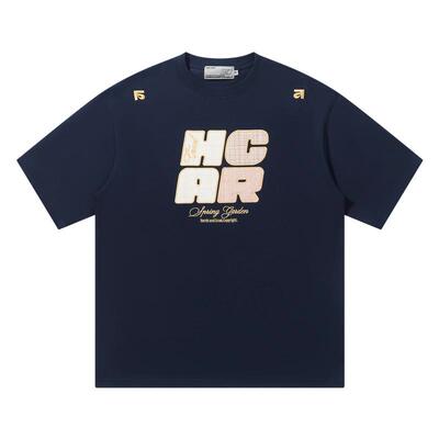 HACR香编织复古贴布绣索罗娜t恤