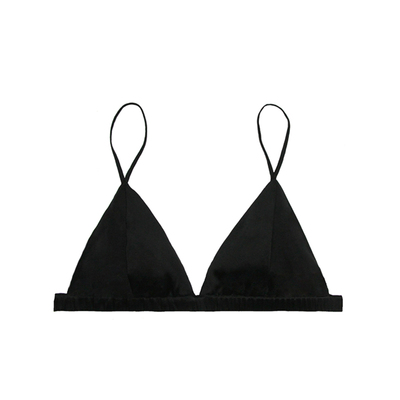 陈小满真丝无钢圈内衣桑蚕丝法式三角杯夏季超薄透气文胸bralette