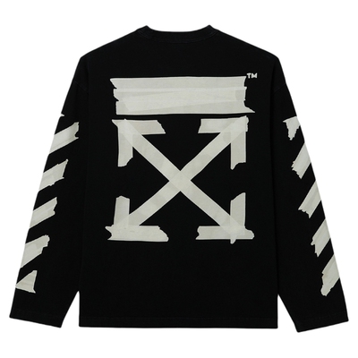 OFF-WHITE™情侣装新款圆领长袖T恤潮流街头双箭头图案装饰上衣
