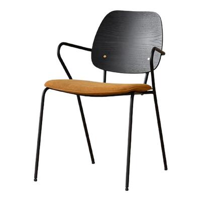 E2全球购正品|Cadot 丹麦queen b餐椅半软包休闲椅设计师创意椅子