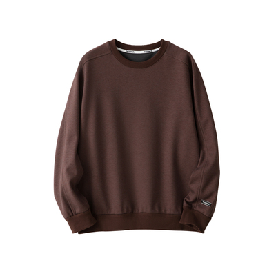 约330g重磅羊毛色纺混纺复合华夫格绒底卫衣立裁宽舒套头衫男秋冬