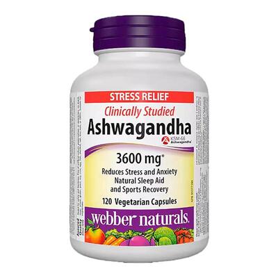 加拿大直邮Webber印度人参南非醉茄精华胶囊3600mg 120粒母亲节