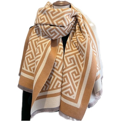 韩版流苏围巾女冬季回字