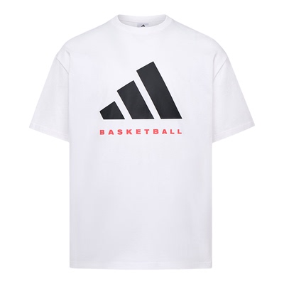 Adidas/阿迪达斯正品新款男士宽松针织亲肤篮球短袖T恤KX5682