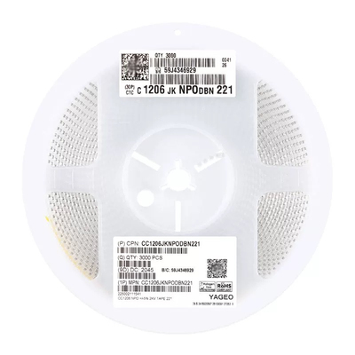 原装正品 1206贴片电容 220pF(221J) ±5% 2KV CC1206JKNPODBN221