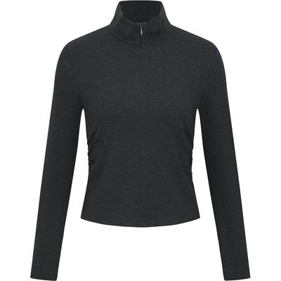 本来BENLAI女士抗菌半拉链短款t恤2025春季新款运动上衣BNS450002