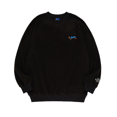 潮摇粒绒刺绣休闲圆领卫衣