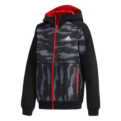 Adidas夹克外套正品两面穿连帽
