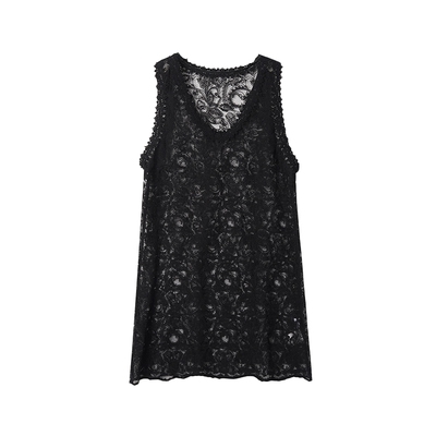 LE.SHERO优雅刺绣蕾丝连衣裙