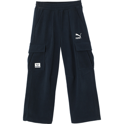 Puma/彪马正品2025大童中腰潮流休闲加绒多口袋工装裤950001-02