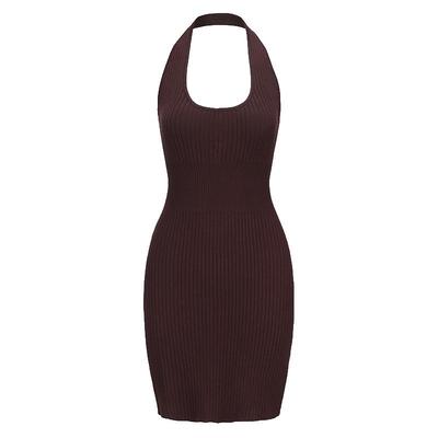 madeinormal挂脖收腰性感针织裙