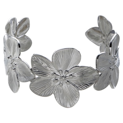 环绕花朵手镯ins冷淡风开口手环