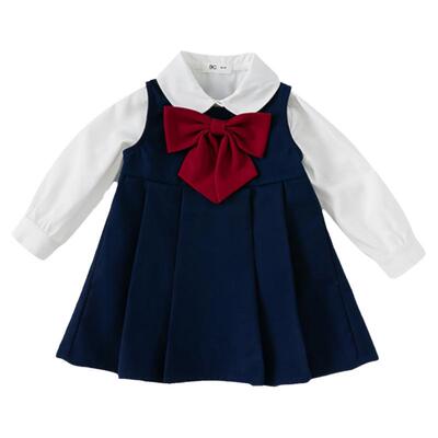 女童背带裙套装春秋装儿童公主裙