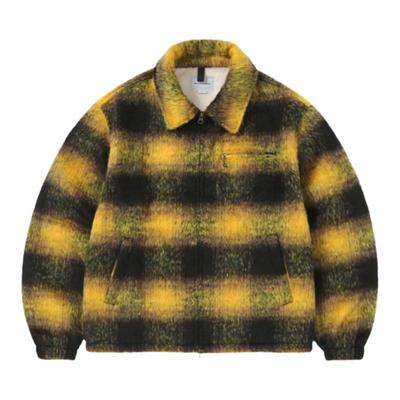 thisisneverthat®Brushed Check Jacket秋冬美式毛呢格纹渐变夹克