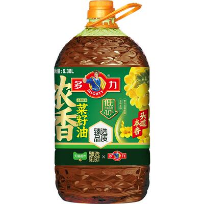 多力低芥酸小榨浓香菜籽油6.38L