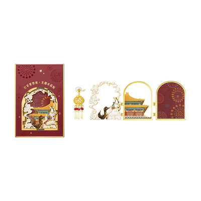 故宫淘宝灯彩紫禁城光栅冰箱贴