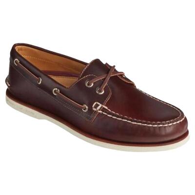sperry休闲风套脚皮质减震帆船鞋