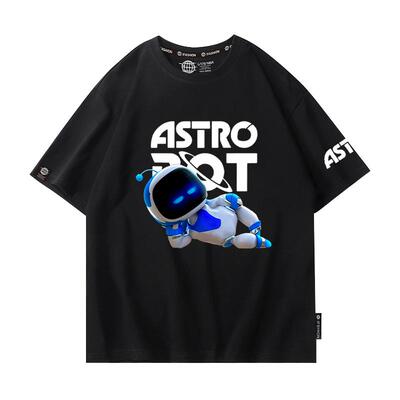 drew宇宙机器人ps5短袖T恤男夏2025新款索尼Astro Bot衣服半袖潮