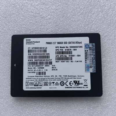 【请询价】HP 960G SATA SSD 固态硬盘 服务器 使用