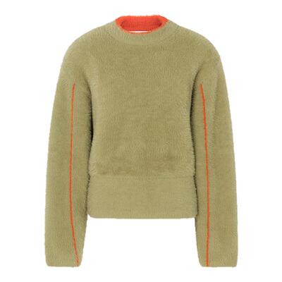 YCH  新款女士圆领长袖针织衫卫衣