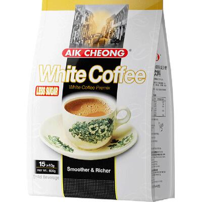进口益昌减少糖速溶白咖啡600g